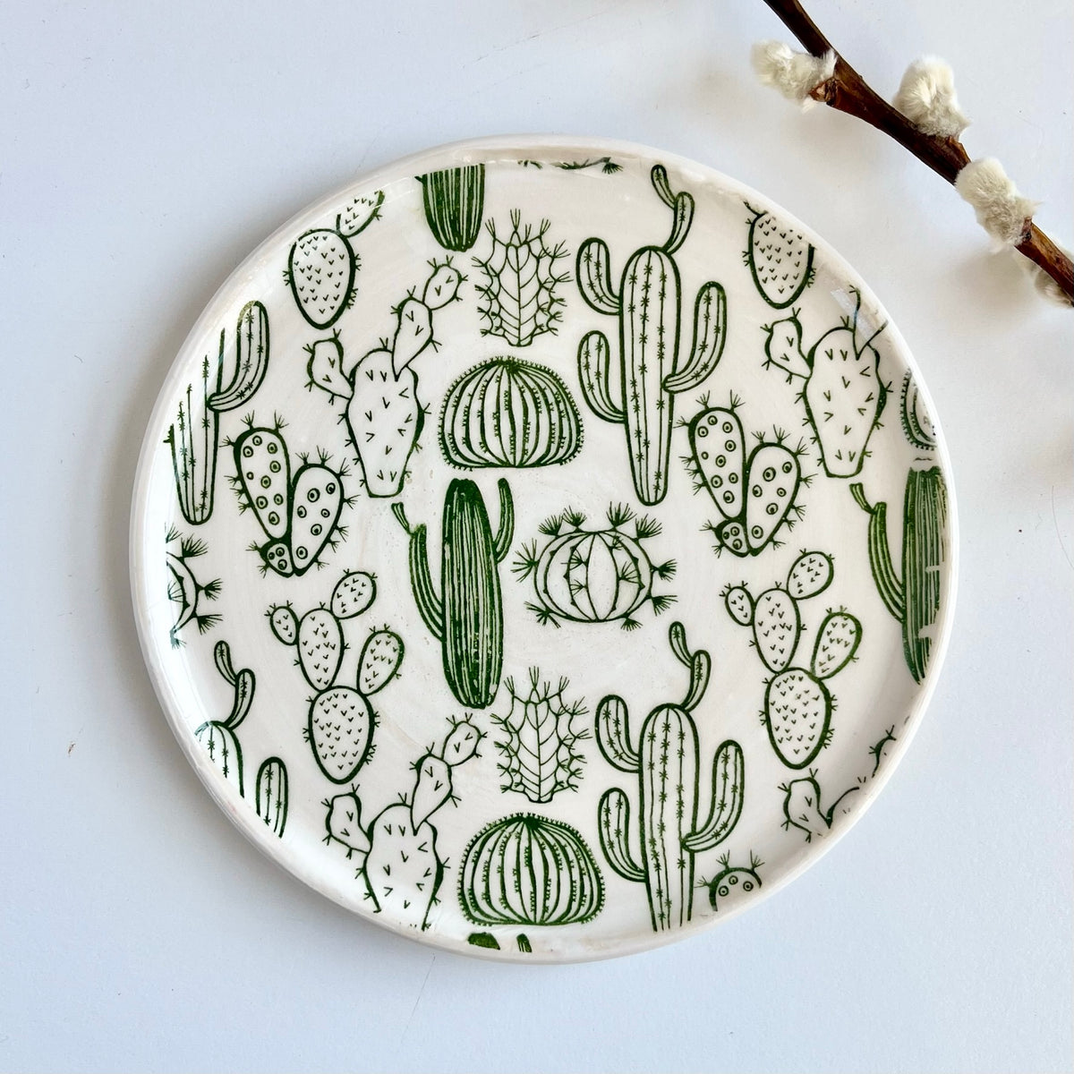 Cactus Plate – Glaze On Studio